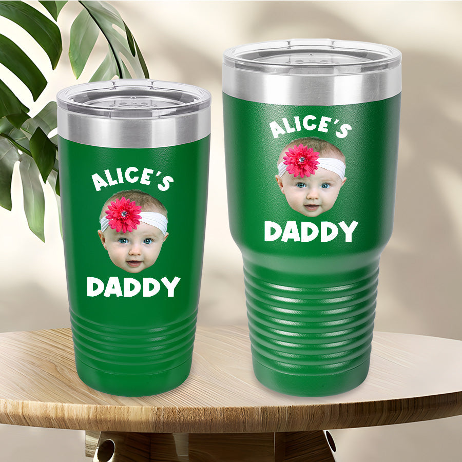 Personalized Dad Tumbler | Custom Fathers Day Gift | Custom Baby Face ...
