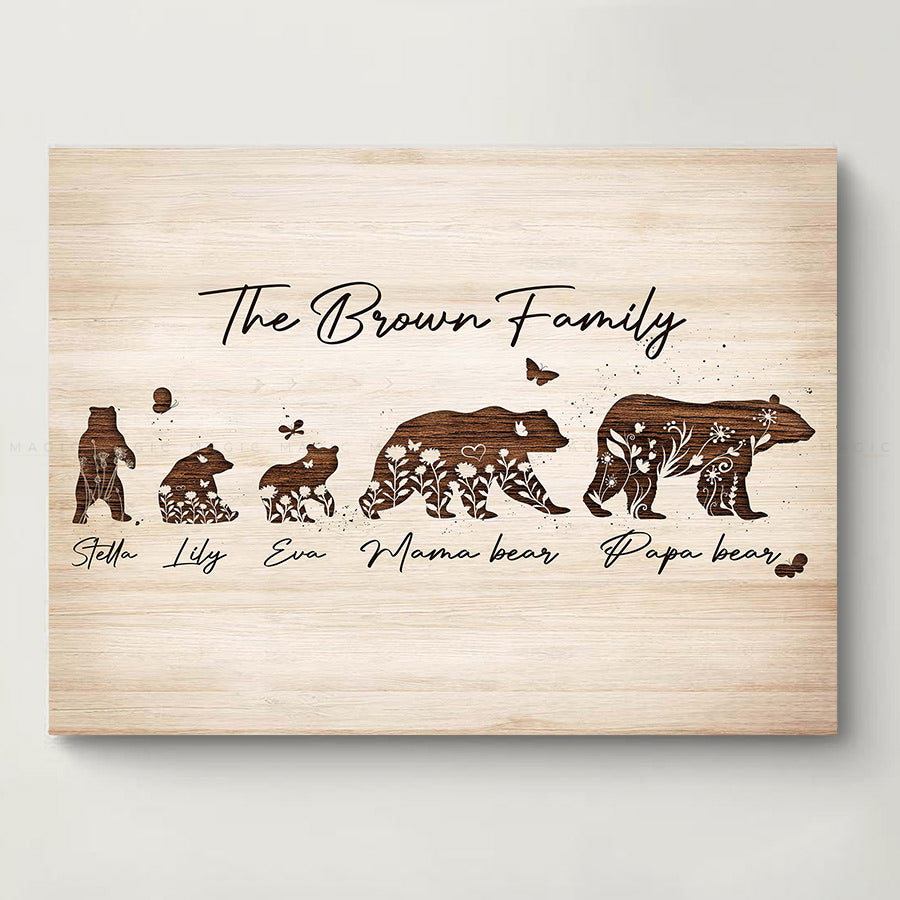 Personalized Family Gifts | Mama Bear and Cubs Canvas Mother’s Day ...