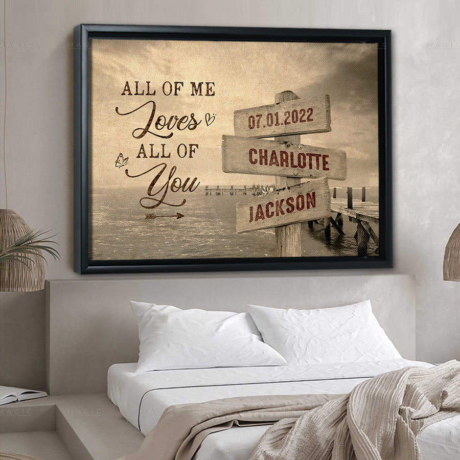 Personalized Road Sign Canvas | Custom Valentines | For Him | For Her ...