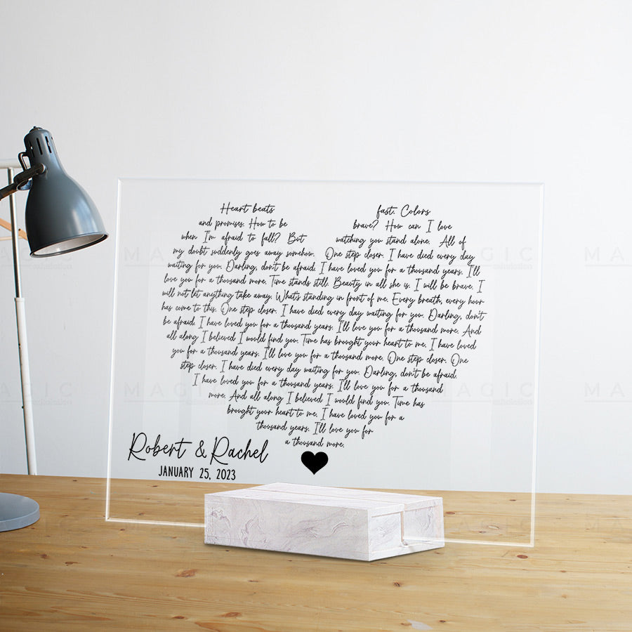 Custom Valentines Gift | Personalized Song Gift for Him for Her | Heart ...