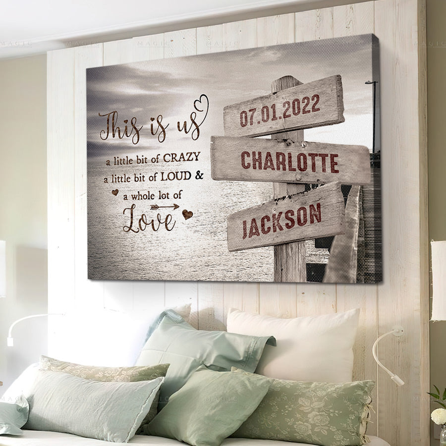 Personalized Street Sign Canvas | Valentines Day Gifts Custom | For ...