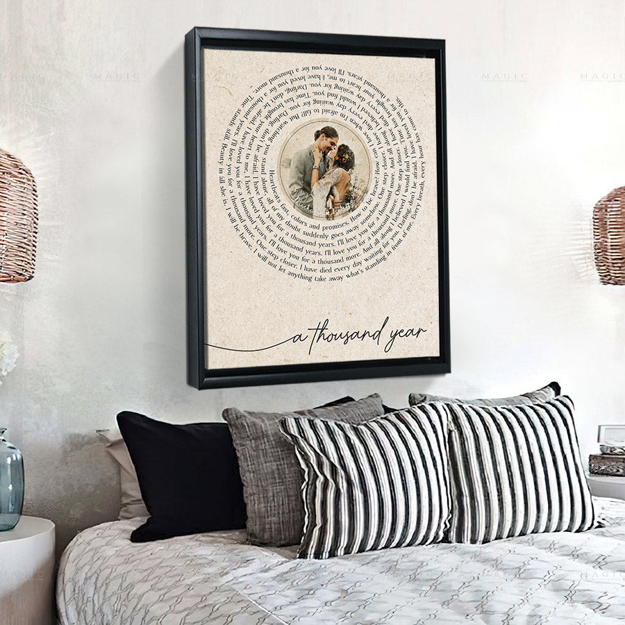 Song Lyric Photo Canvas | Valentines Day Gifts Custom | For Husband ...